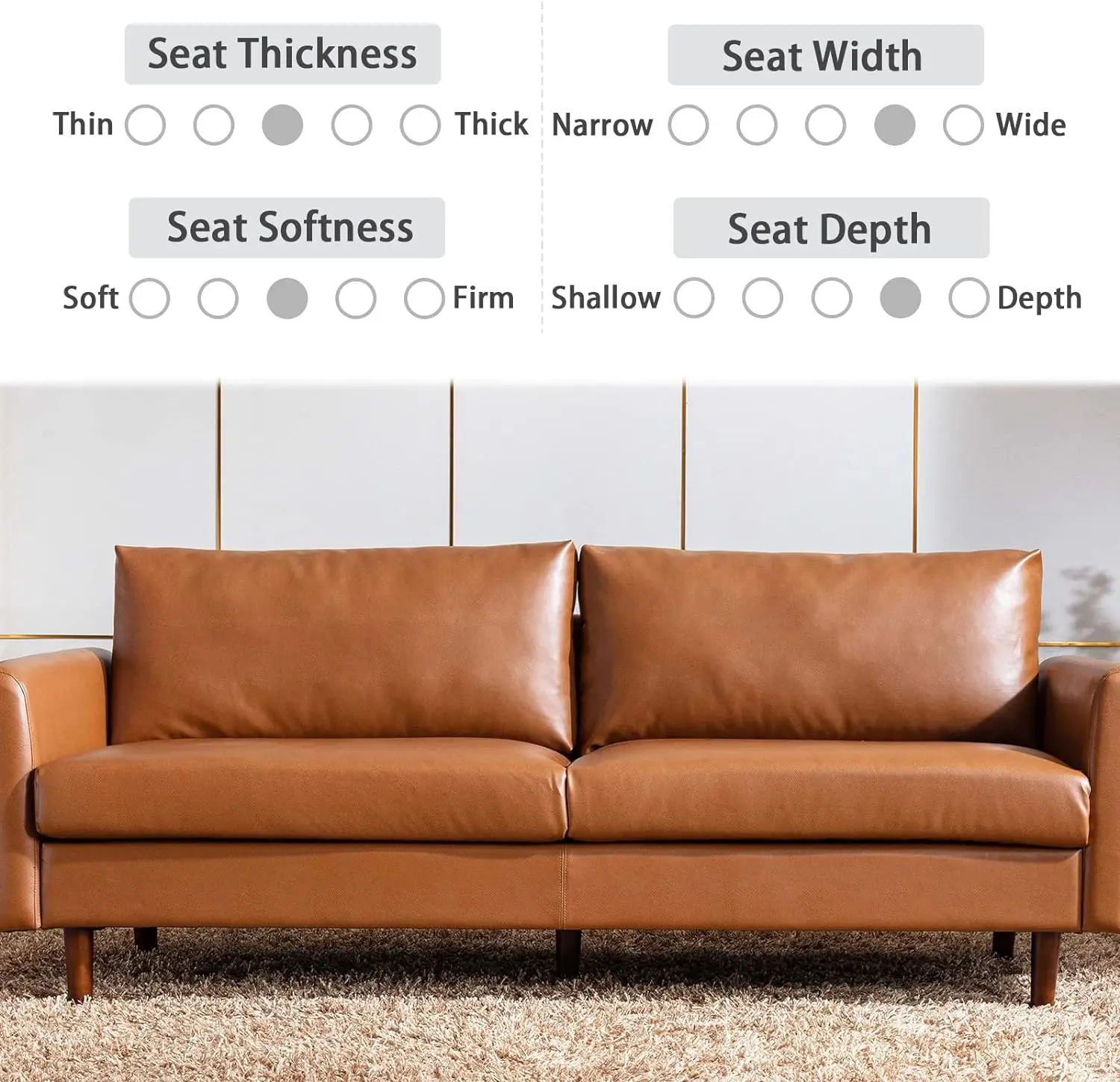 3 Seater Velvet Upholstered Tufted Couch With Solid Wooden Frame ...