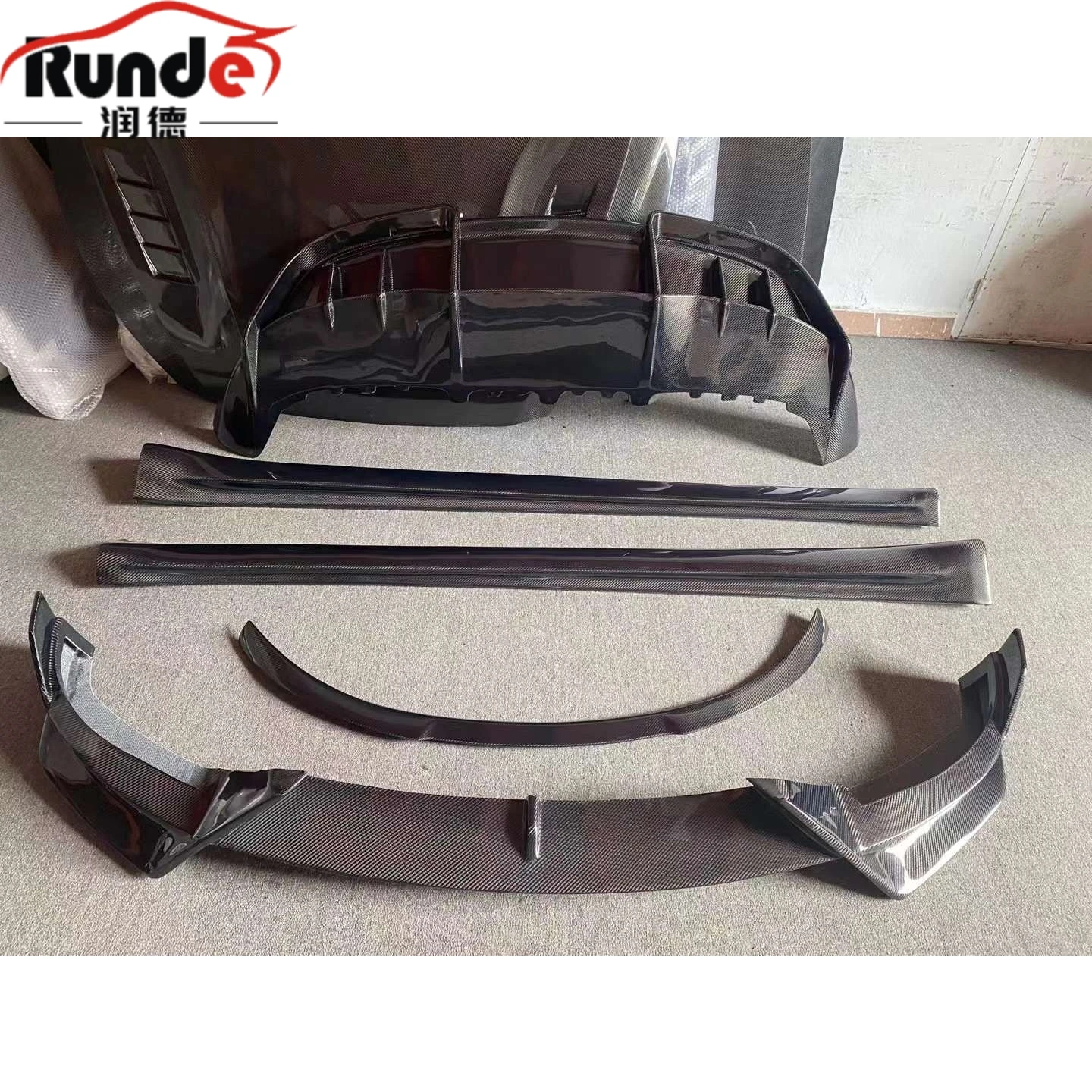 Runde Carbon Fiber Body Kit For Tesla Model Y Upgrade Adro Style Front ...