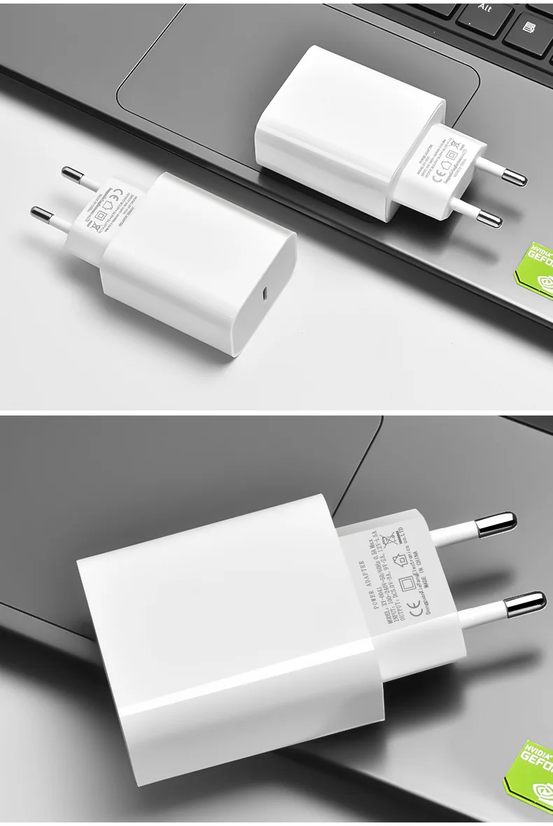 Original Adapter Pd 20w Charger Usb-c Fast Charger Eu Us Plug Usb Type ...