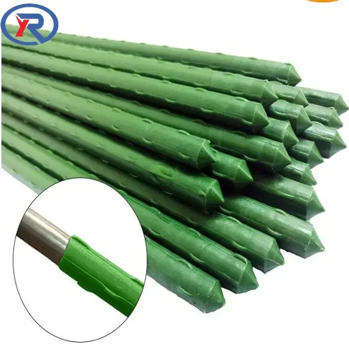 Heavy-duty plastic coated steel pipe tomato support rods plant support ...