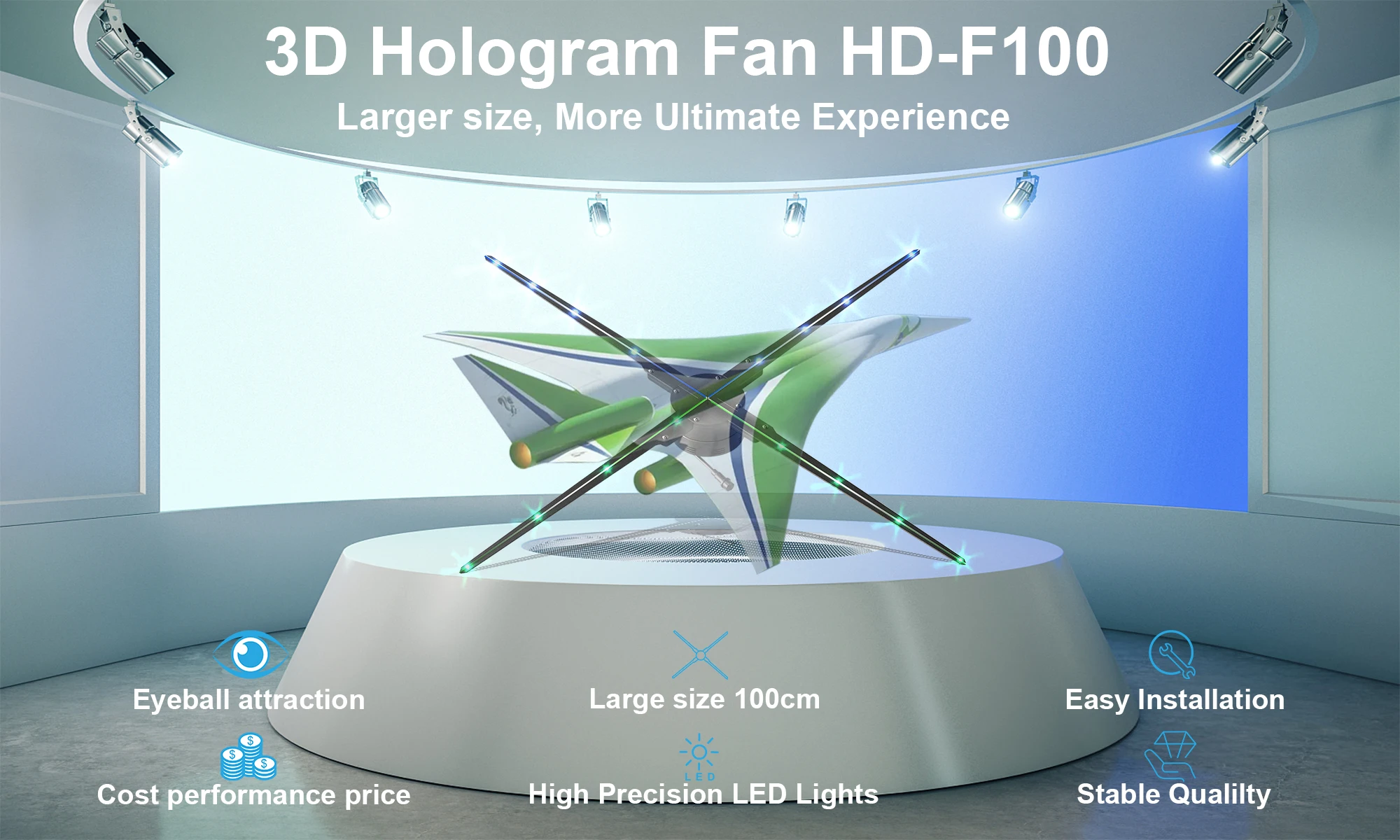100cm Led Fan Hologram Projector Manufacturers, Suppliers - Wholesale Service - HDFocus