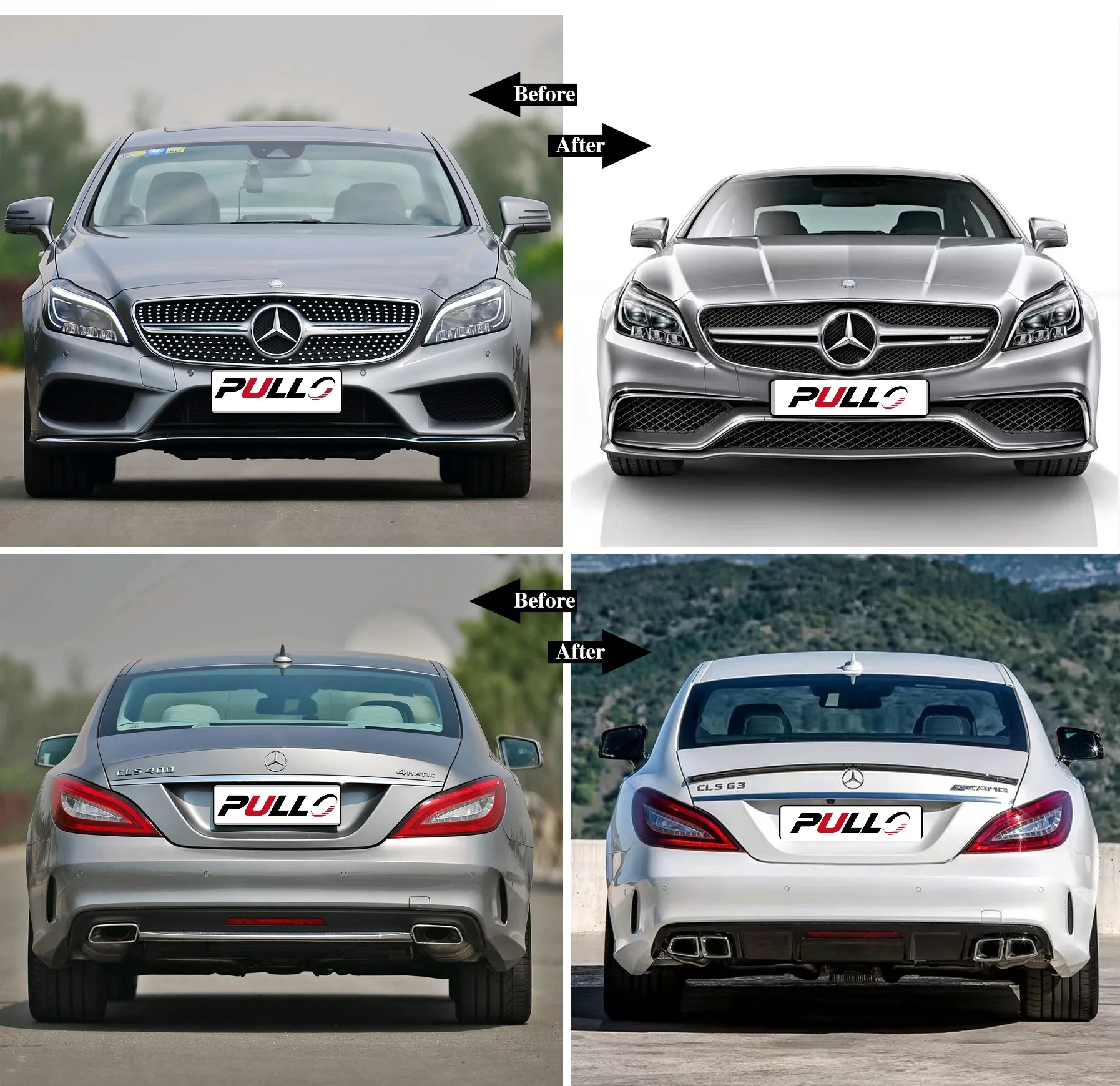 For Benz Cls W218 2015-2018 Upgrade To Cls63 Amg Model Body Kit Include ...