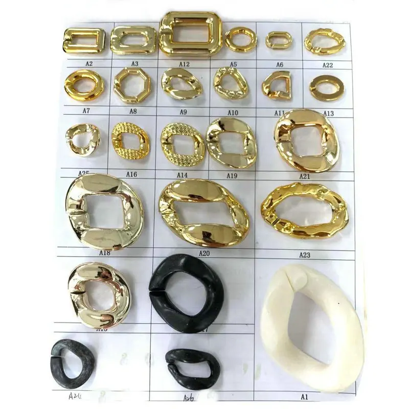 Wholesale Large Plastic Link Chain Shiny Gold Plastic Chain For Shoes ...