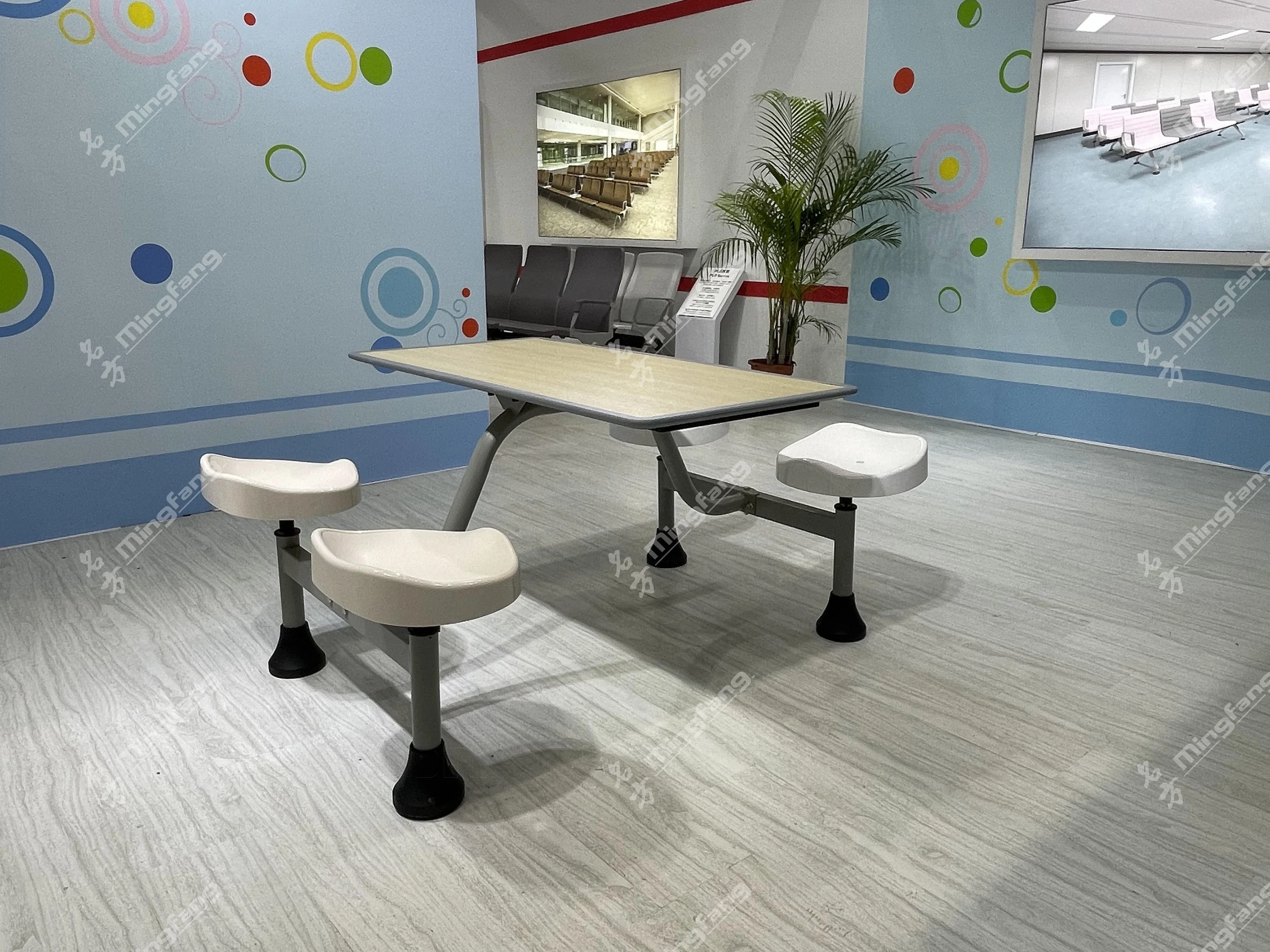 Factory Wholesale Modern Dining Table School Conjoined Canteen Table ...