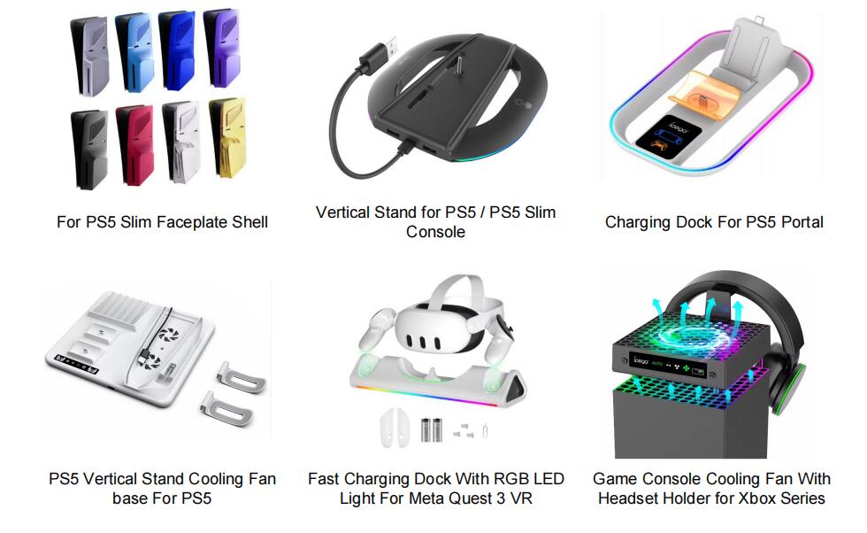 Charging Dock Stand For Meta Quest 3 Vr Video Game Accessories Charger ...