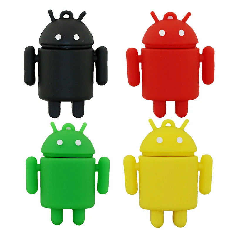 Cartoon Android Robot USB Flash Drive 2.0 1GB 2GB 4GB 8GB PVC Pen Drive ...