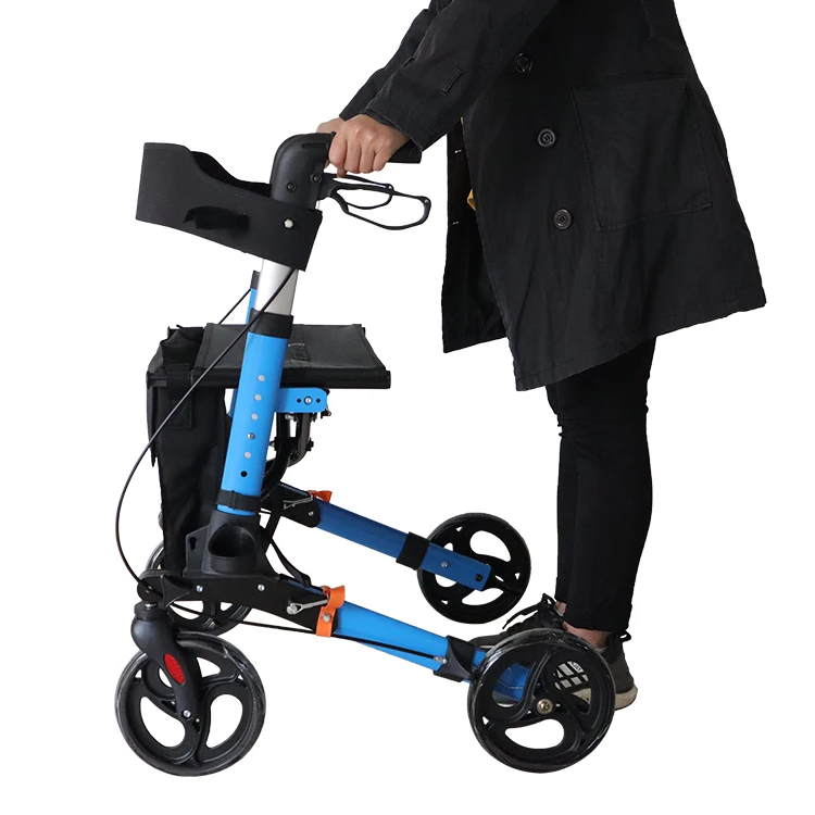 4 Wheels Walking Frame Aluminum Basic Rollator Walker| Alibaba.com