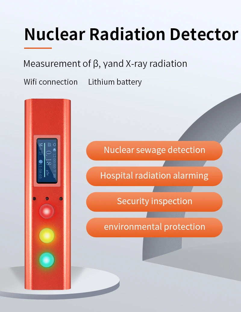 Portable Gamma Digital X-ray Beta Monitor Personal X Nuclear Radiation ...