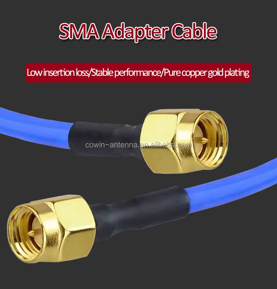 RG405 50Ohm RF Coaxial Cable SMA Male Lower Loss Cable RG402 RG086 RG141 RG Series Customized ...