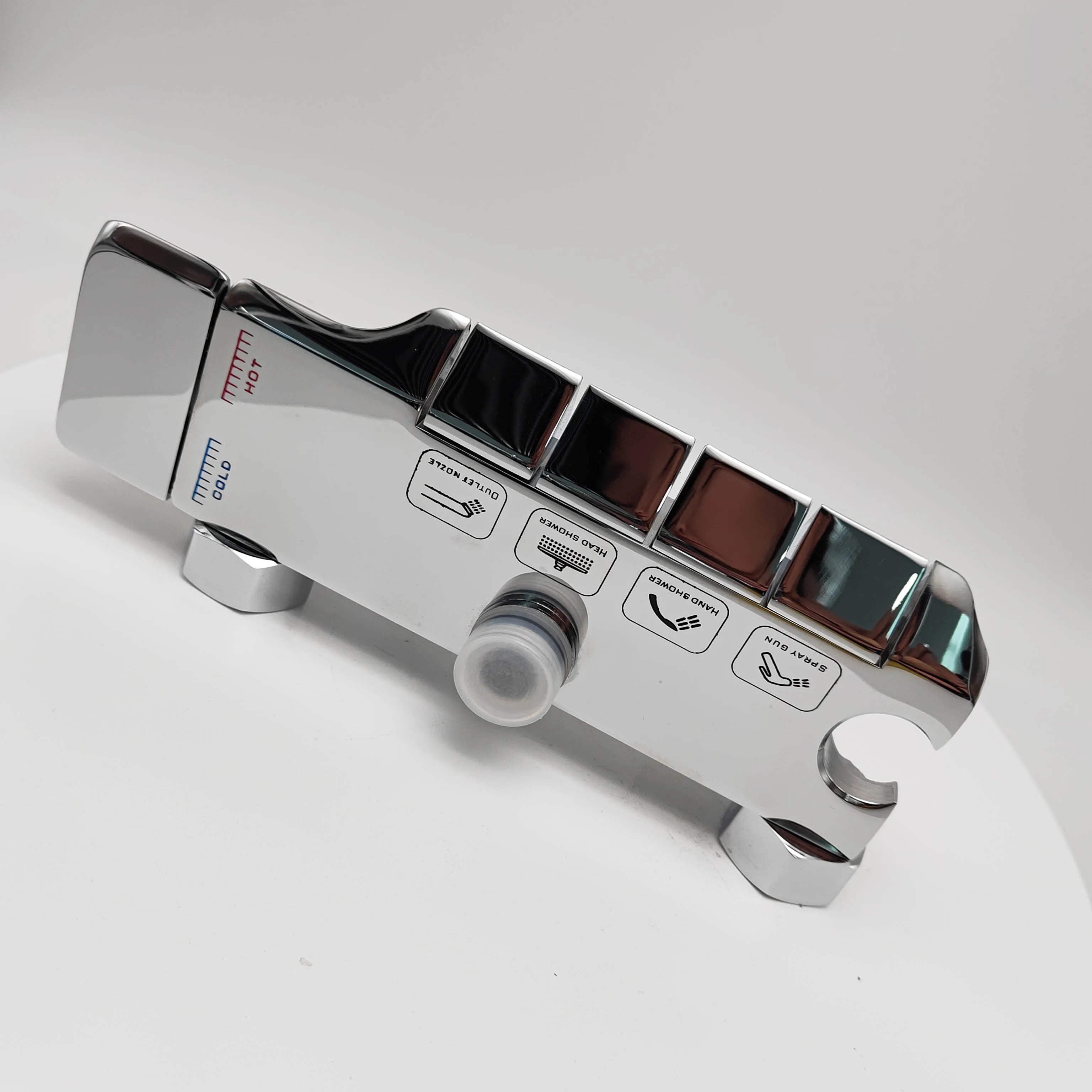 Wholesale Modern Piano Key Bathroom Mixer Set Rain Shower System Wall ...