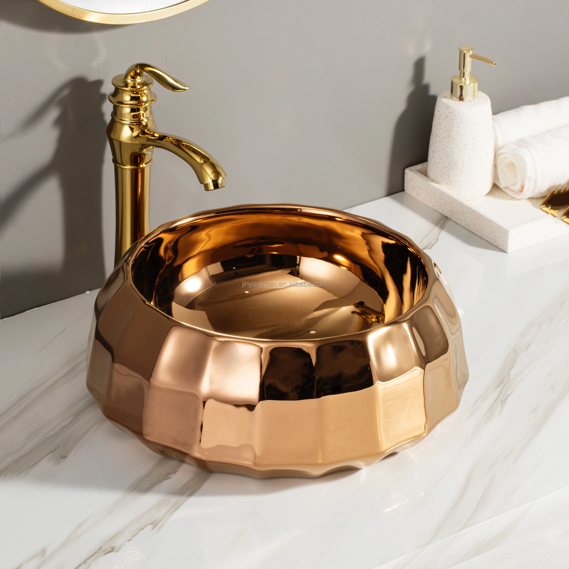 Luxury Design Colourful Ceramic Wash Basin - Modern Art