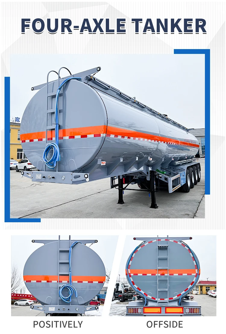 Factory Supply 4 Axle Fuel Tank Trailer Chemical Liquid Tank Truck Oil ...