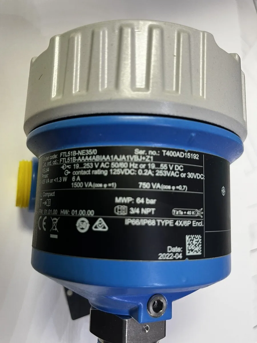 Endress+Hauser Liquiphant Liquid Level Sensor, Liquiphant Ftl51b Point ...