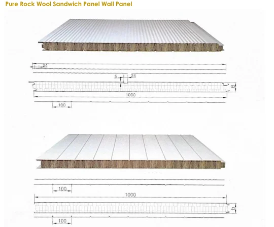 Exterior Building Wall Insulation Wallboard Lightweight Panel Rock Wool Sandwich Panels Wall ...