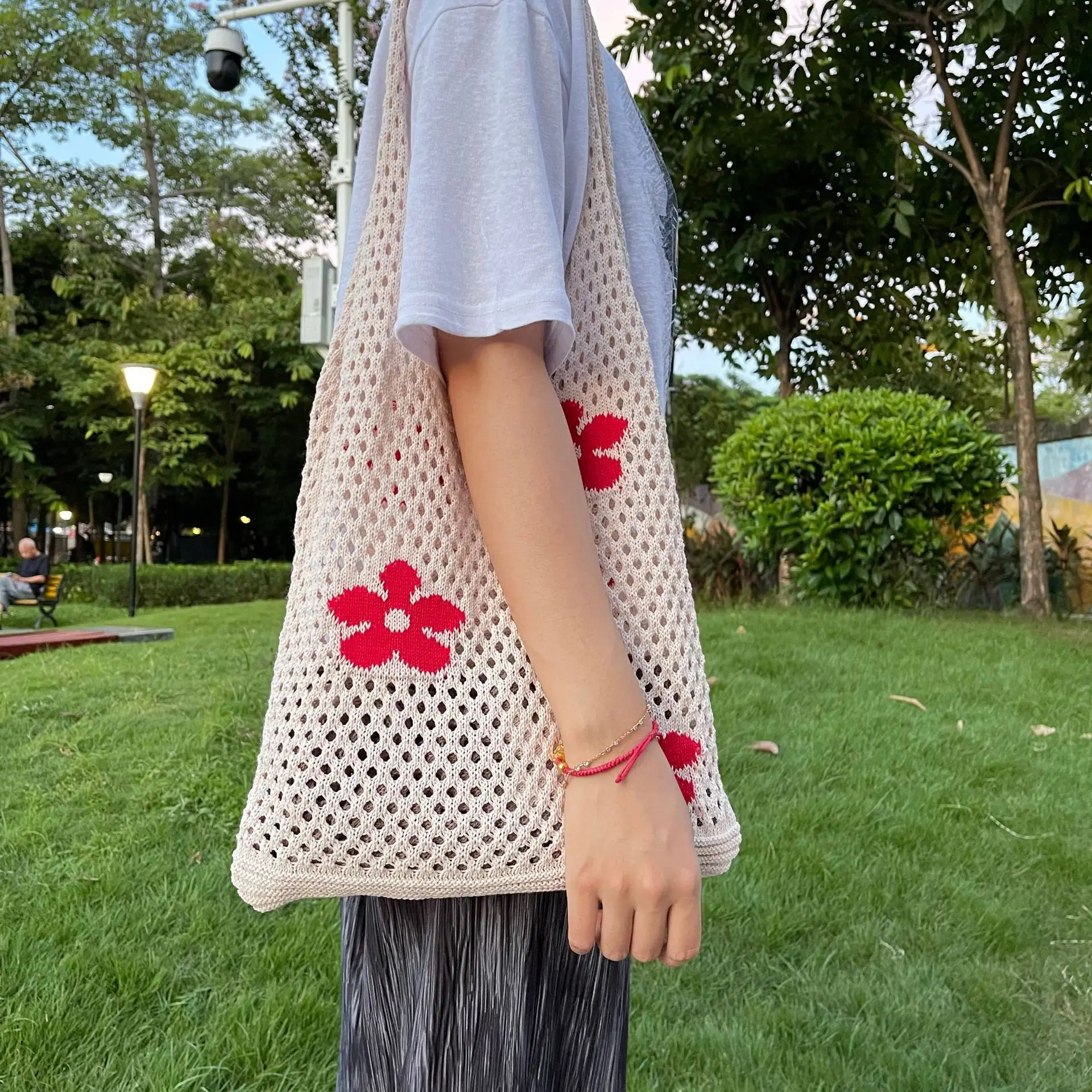 INS Women's Crochet Shoulder Handbags - Cute & Functional