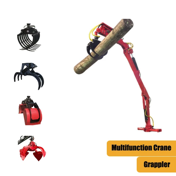 Excavator Scrap Handling Equipment Log Grapple Hydraulic Wood Grabber ...