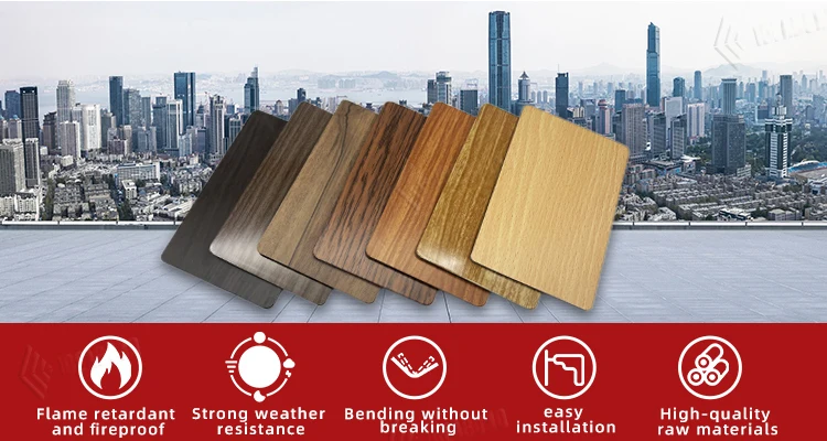 Wood Texture Aluminum Composite Panel For Exterior And Interior Wall ...
