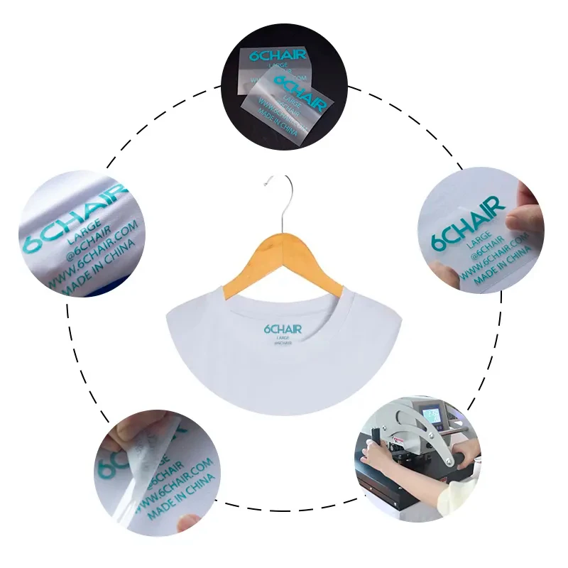 Neck Label Heat Transfer Iron On Woven Private Label Mens Custom Brand ...