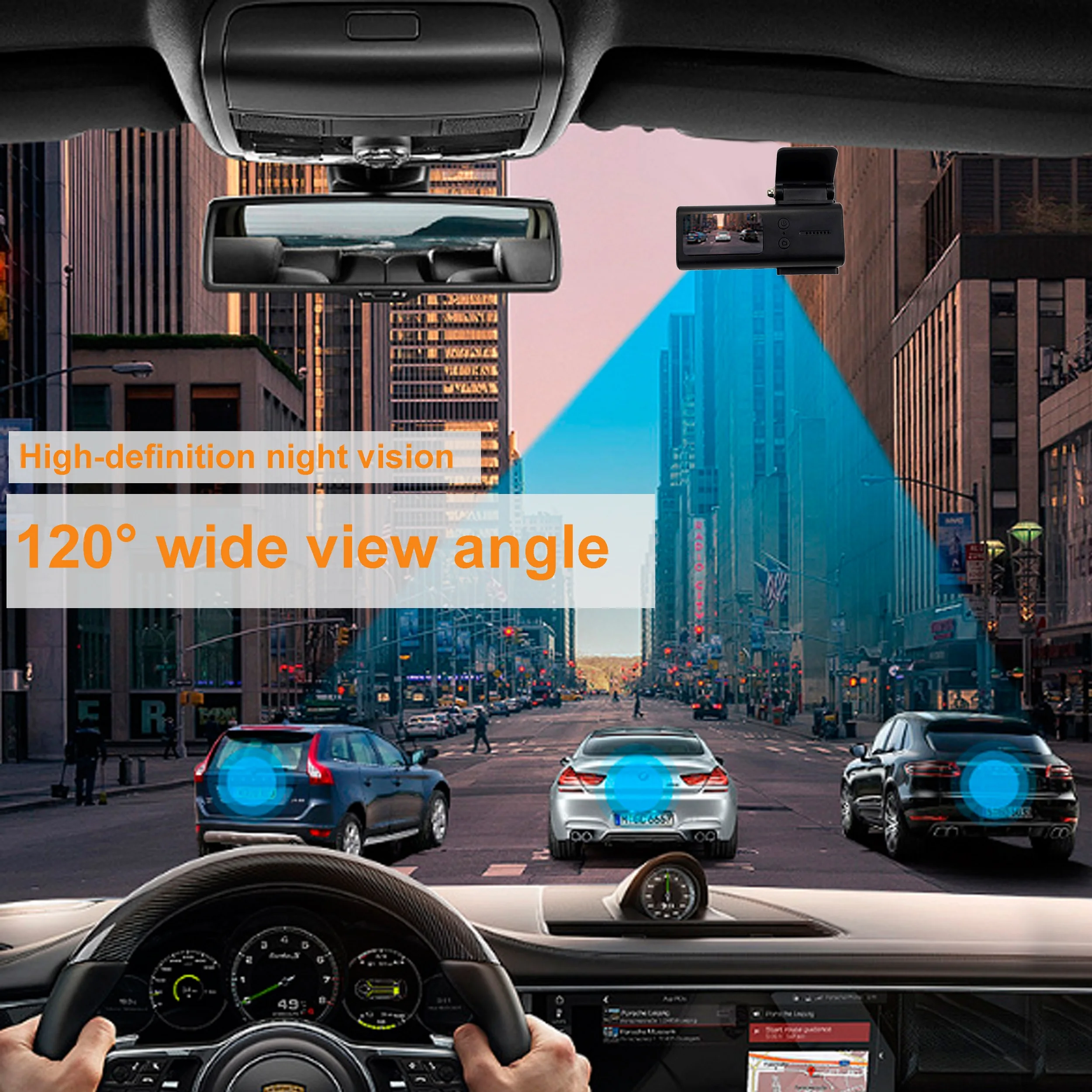 Wifi 1.47 Inch Monitor 4K Car Black Box Car DVR Dash Cam