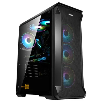 Sama Full Tempered Glass Pc Cabinet Rainbow Rgb Controller Full Tower ...