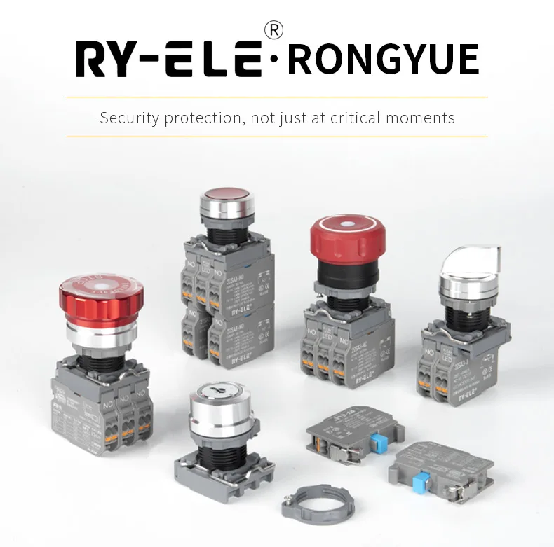 Customization 25a Plastic Emergency Stop Button Switch 1no 1nc - Buy ...