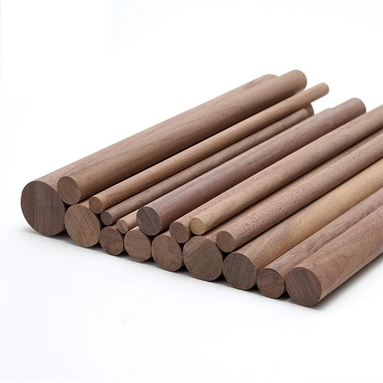 Customized Black Walnut Wood Dowel Sticks for Art & Decor