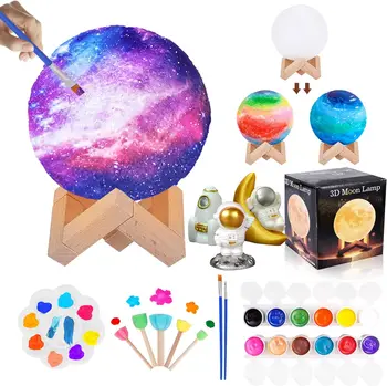 Paint Your Own Moon Lamp Kit Cool Gifts Diy 3d Space Moon Night Light ...