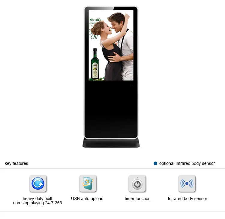 55 Inch Digital Signage Display Machine Android Wifi Lcd Monitor ...