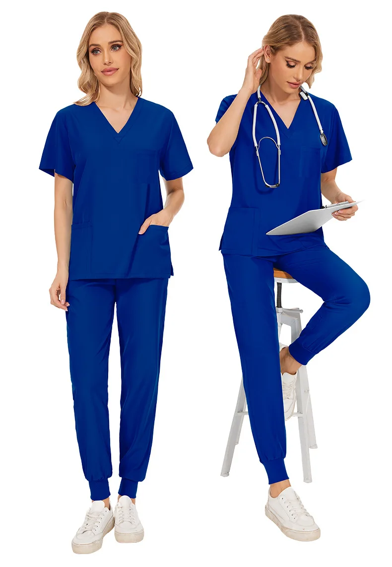 Surgical Nurse Uniforms Sets Anti-wrinkle Hospital Scrubs Suits For ...