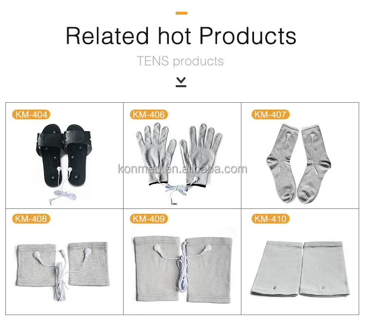 Conductive Silvery Fiber Tens/ems Electrode Socks Reflexology For ...