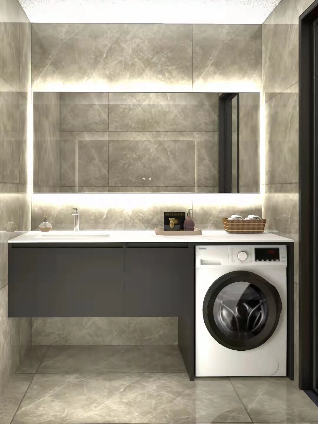 716 Modern Laundry Sink - Customized Washing Slab Design