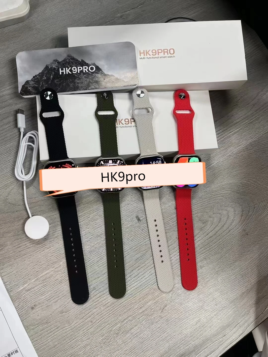 Amoled Screen Hk9 Pro Smartwatch Compass Relogio Montre Reloj ...