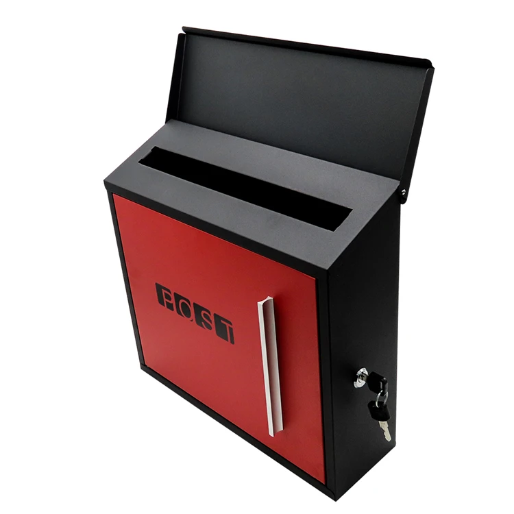 Galvanized Steel Outdoor Post Box Wall Mounted Steel Mail Box Metal ...