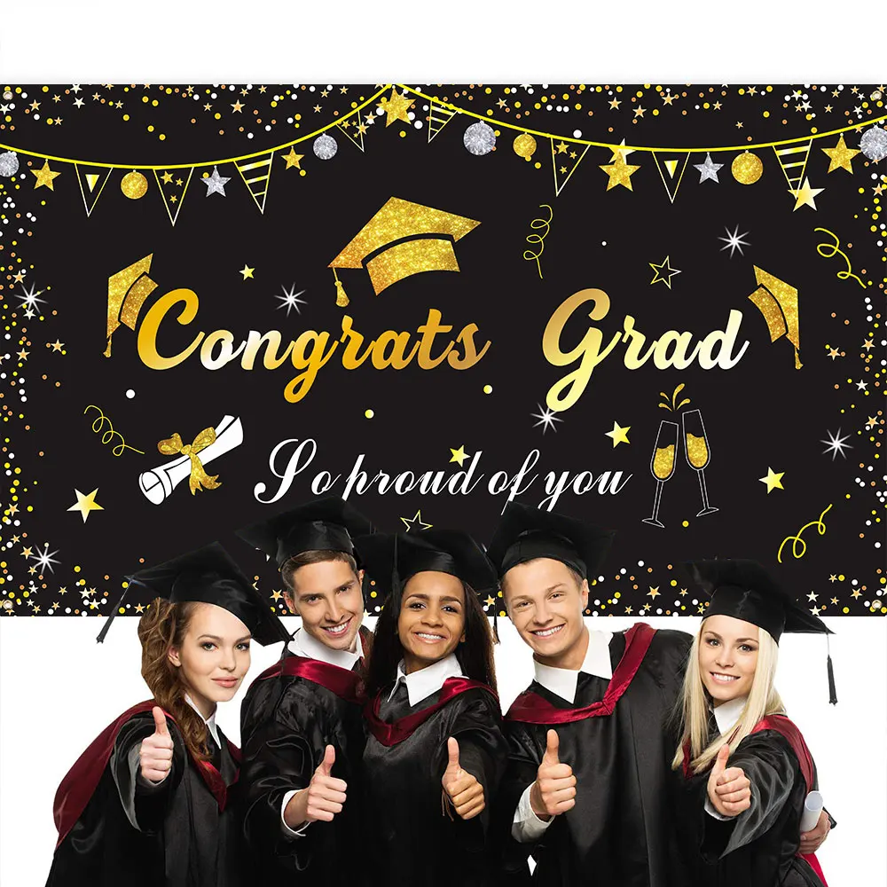 New Graduation Banner Celebrates Graduation Background Cloth Party ...