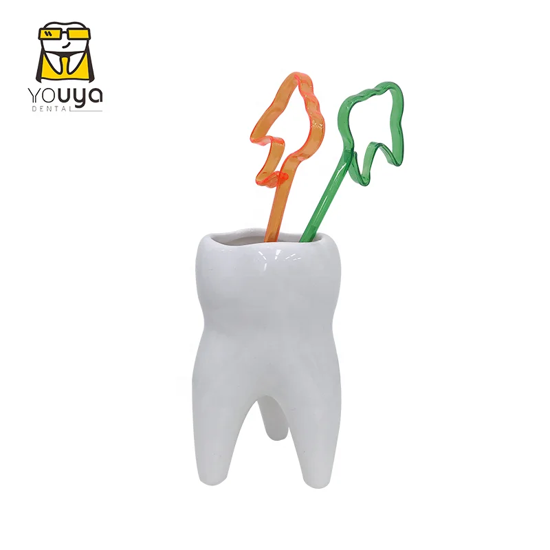 High Quality Ceramic Tooth Shape Pen Holder, Custom Pencil Holder ...