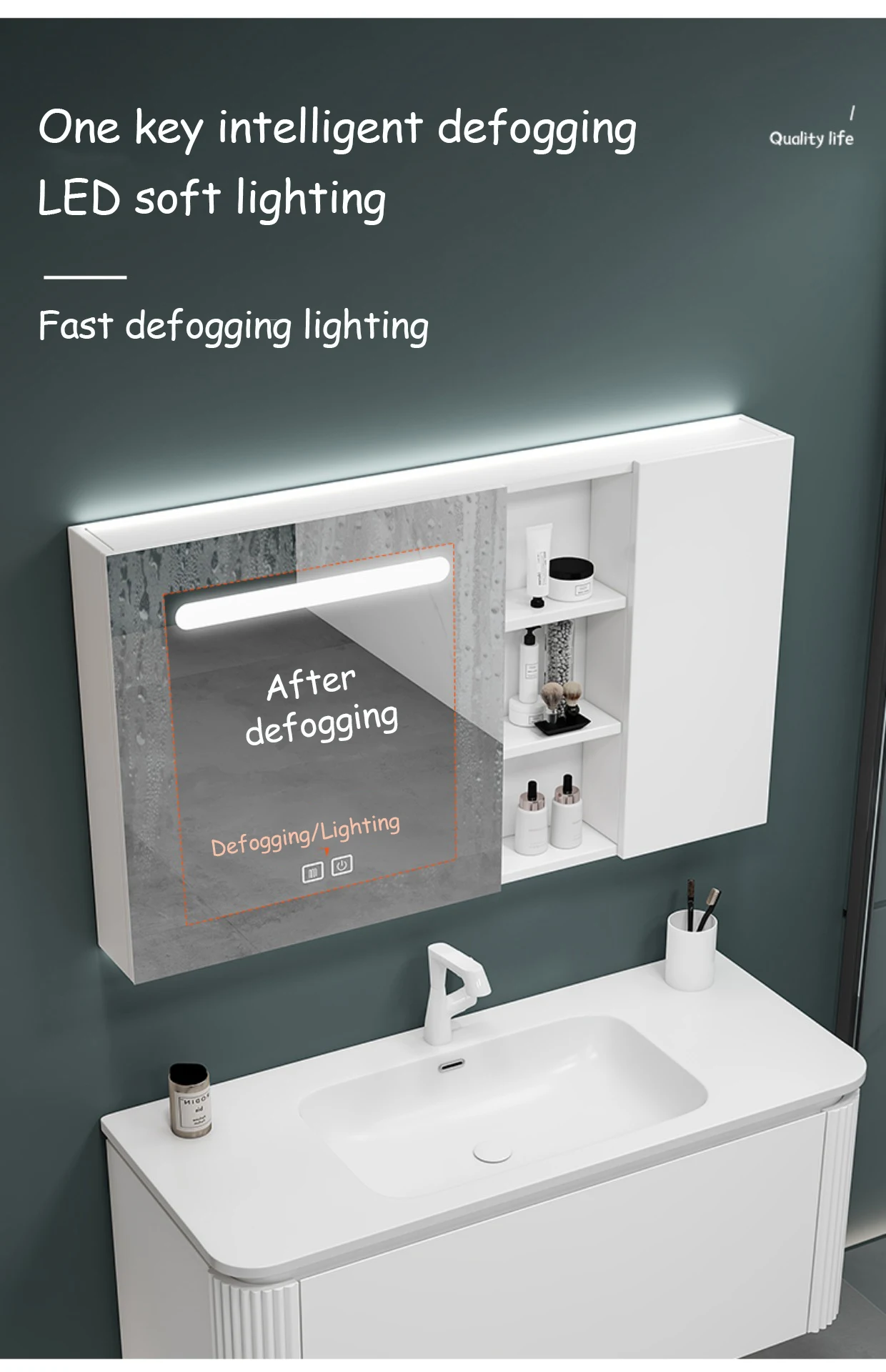 2022 Custom Wash Basin Modern Bath Set Floating Vanity Cabinet With ...