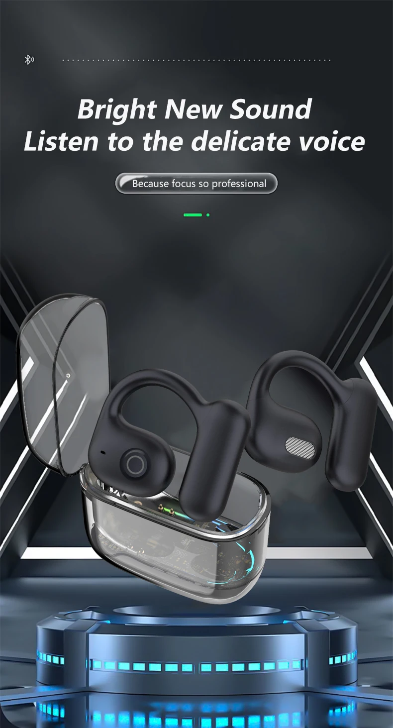 2024 New Trend Over Ear Wearable Stereo Bluetooth Sport Headsets Blue ...