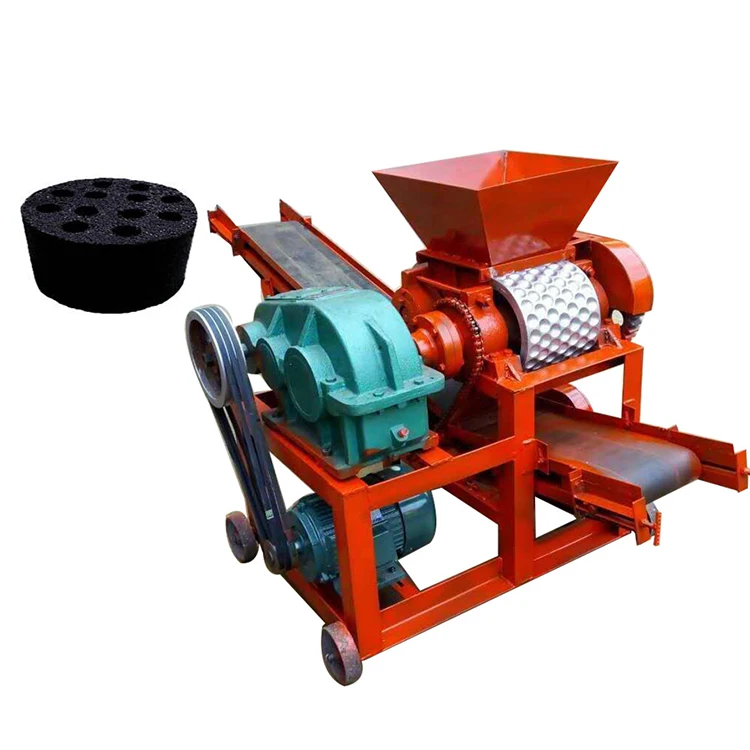 Small Mini Wheat Straw Sawdust Biomass Charcoal Briquette Extrude Press ...