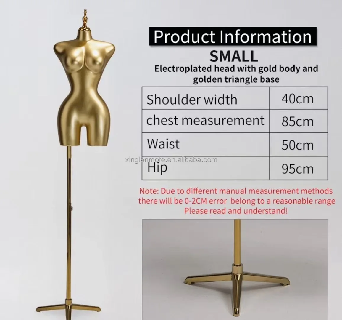 BBL Women's Curvy Plastic Dummy Half Body Dress Form with Big Hips and ...