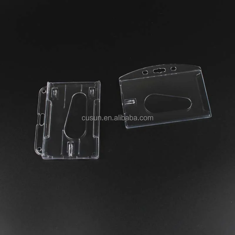 Newest Promotional Pp Hard Transparent Clear Plastic Card Holder For ...