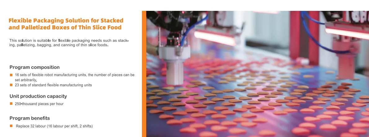 Robot Packer for Biscuit 4-Axis Robot 12 Bags/Min Handles Boxes Bags ...