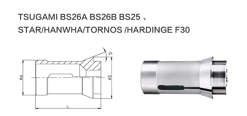 TSUGAMI BS26/STAR/HANWHA CNC Lathe with Tungsten Chuck F30