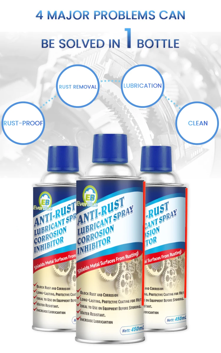 Everblue Anti Rust Lubricant Spray - 450ml for Cars