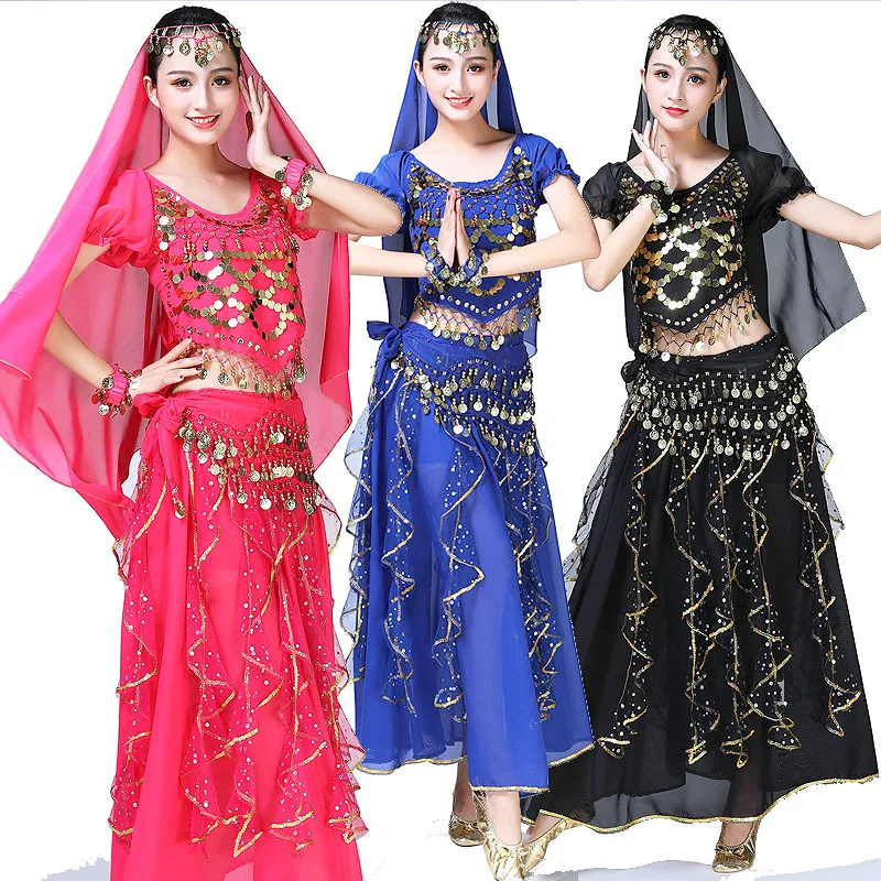 Ecoparty Sexy Arabic Belly Dance Suit for Women - Sequin Indian ...