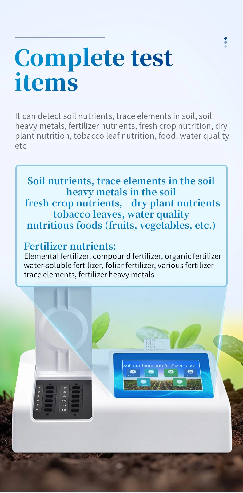 Soil Nutrient Detector Nitrogen Phosphate Potassium Fertilizer Organic ...