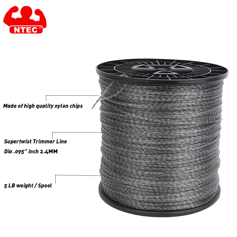 NTEC .095-inch Twisted Trimmer Line Weed Eater Line Durability and ...