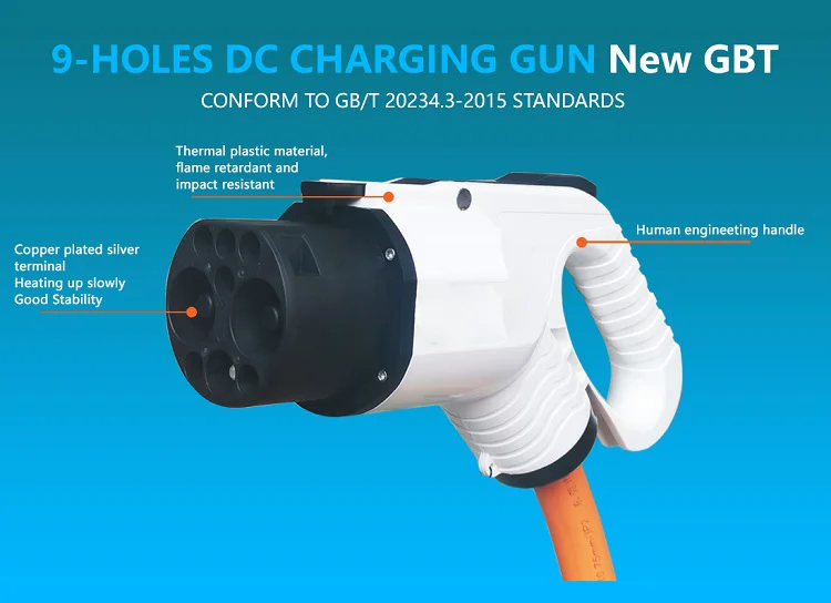 GBT Chademo CCS Single Gun Movable Fast Charger 400V 7kw