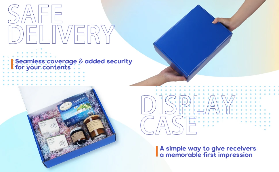 12x9x3 Inch Medium Blue Shipping Boxes Custom Carton Boxes With Logo ...