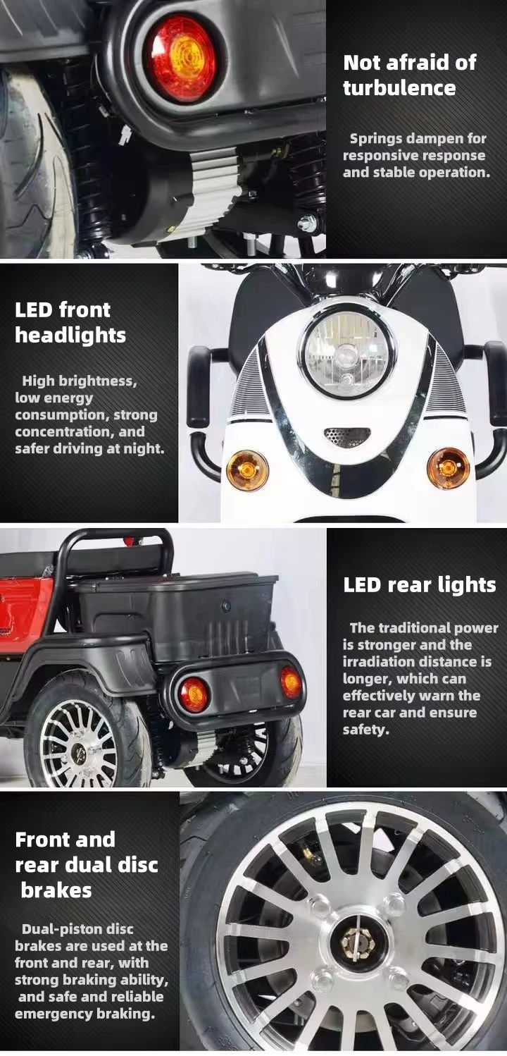 48v60v Voltage Steel-Made Electric Tricycles for Adults Battery-Powered ...