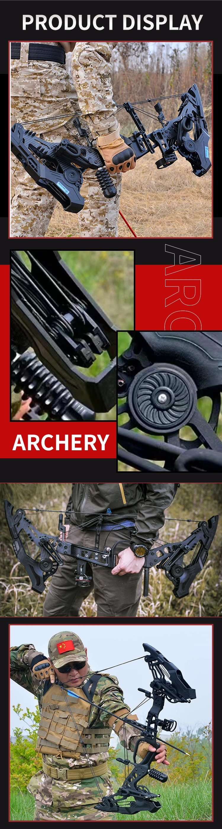 SPG Hunting Steel Ball Compound Bow - 20-60lbs Dual-use